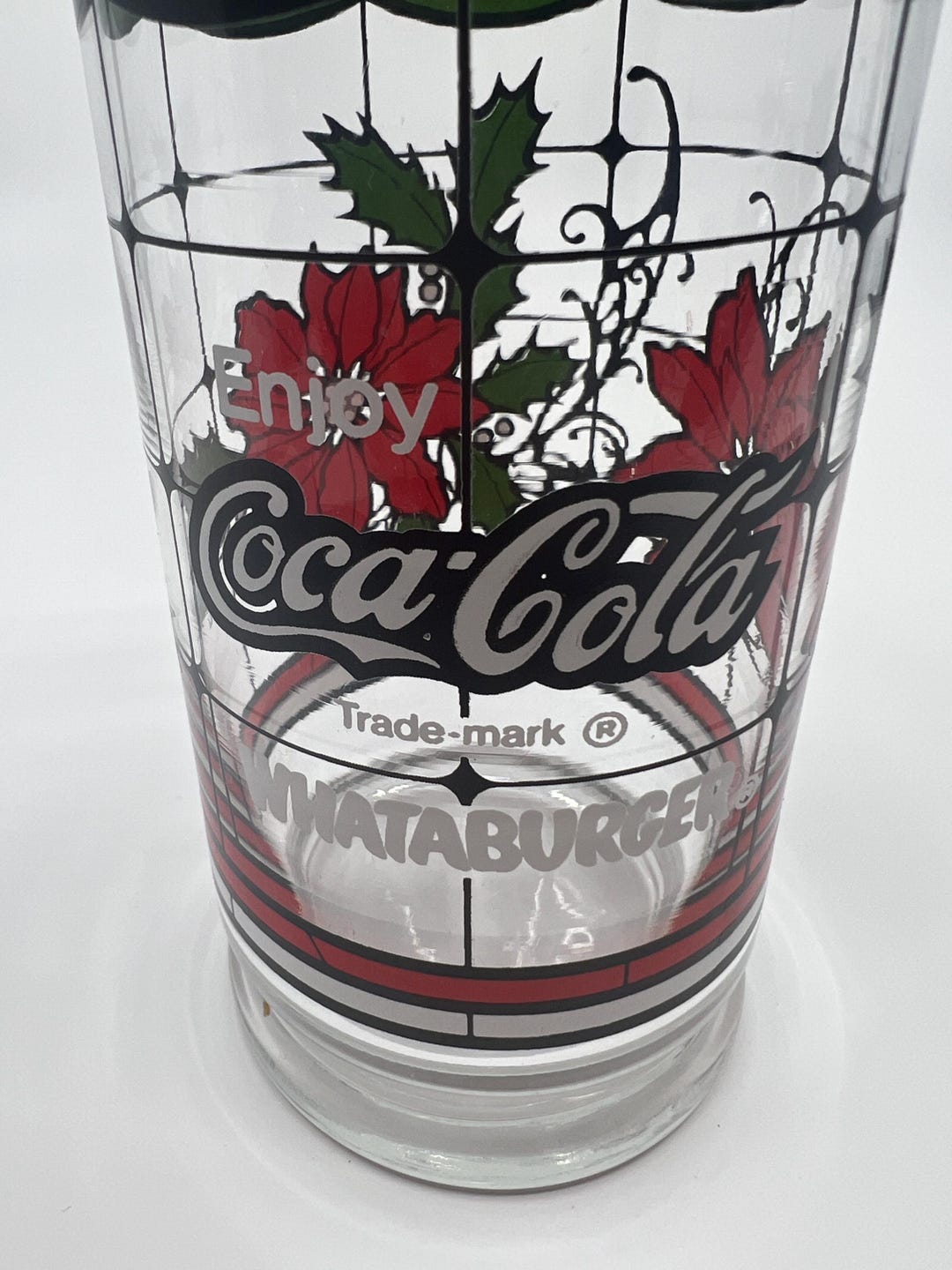 Vintage Christmas Whataburger Coca-cola Collectable Drink Glass ...