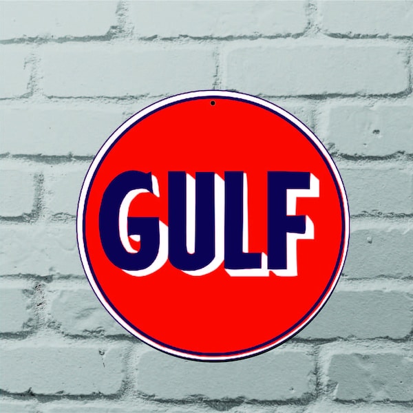 Gulf Oil Metal Sign - Etsy