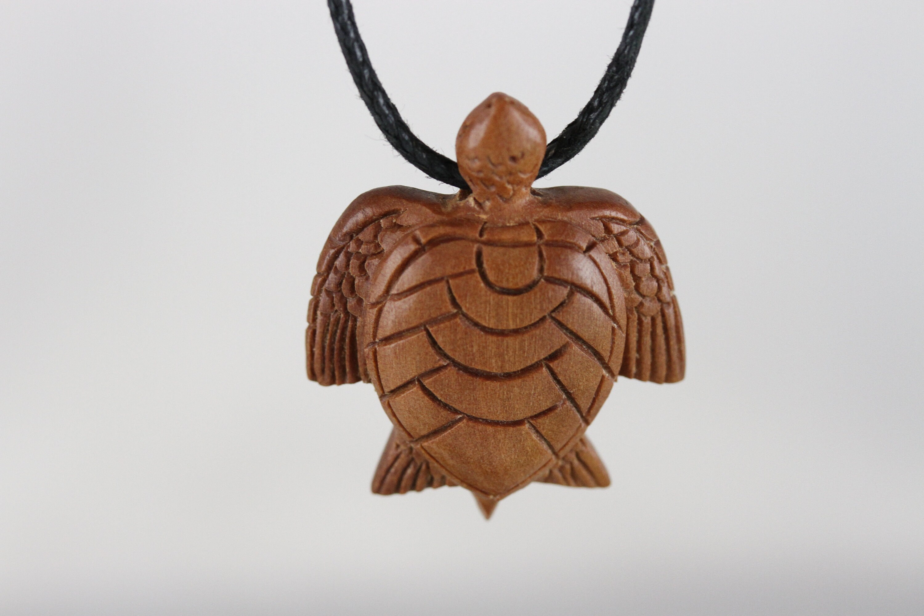 Sea Turtle Necklace Wood Necklace Wood Carved Turtle | Etsy