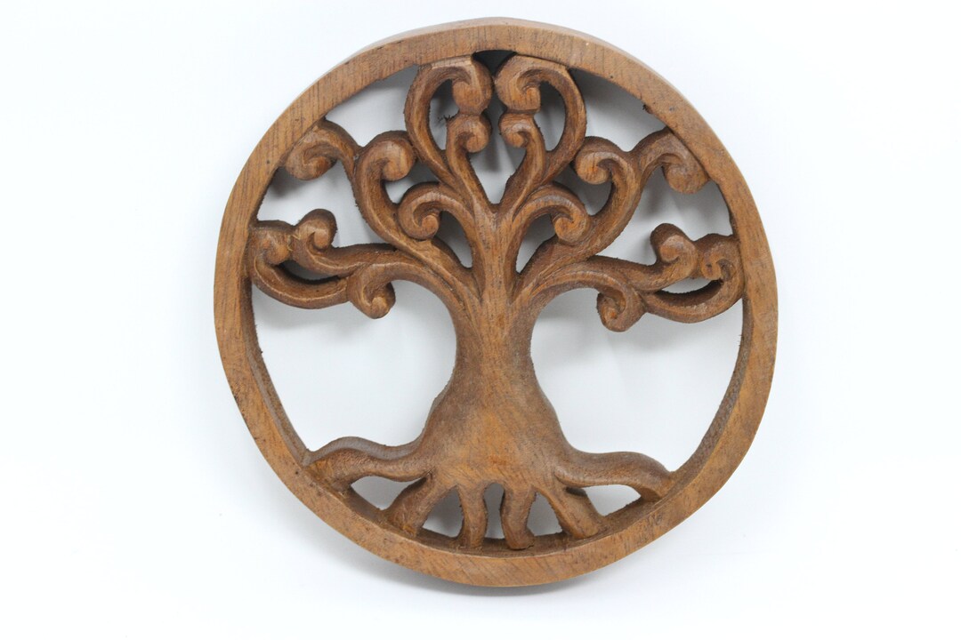 Happy Tree Wood Carving - Etsy