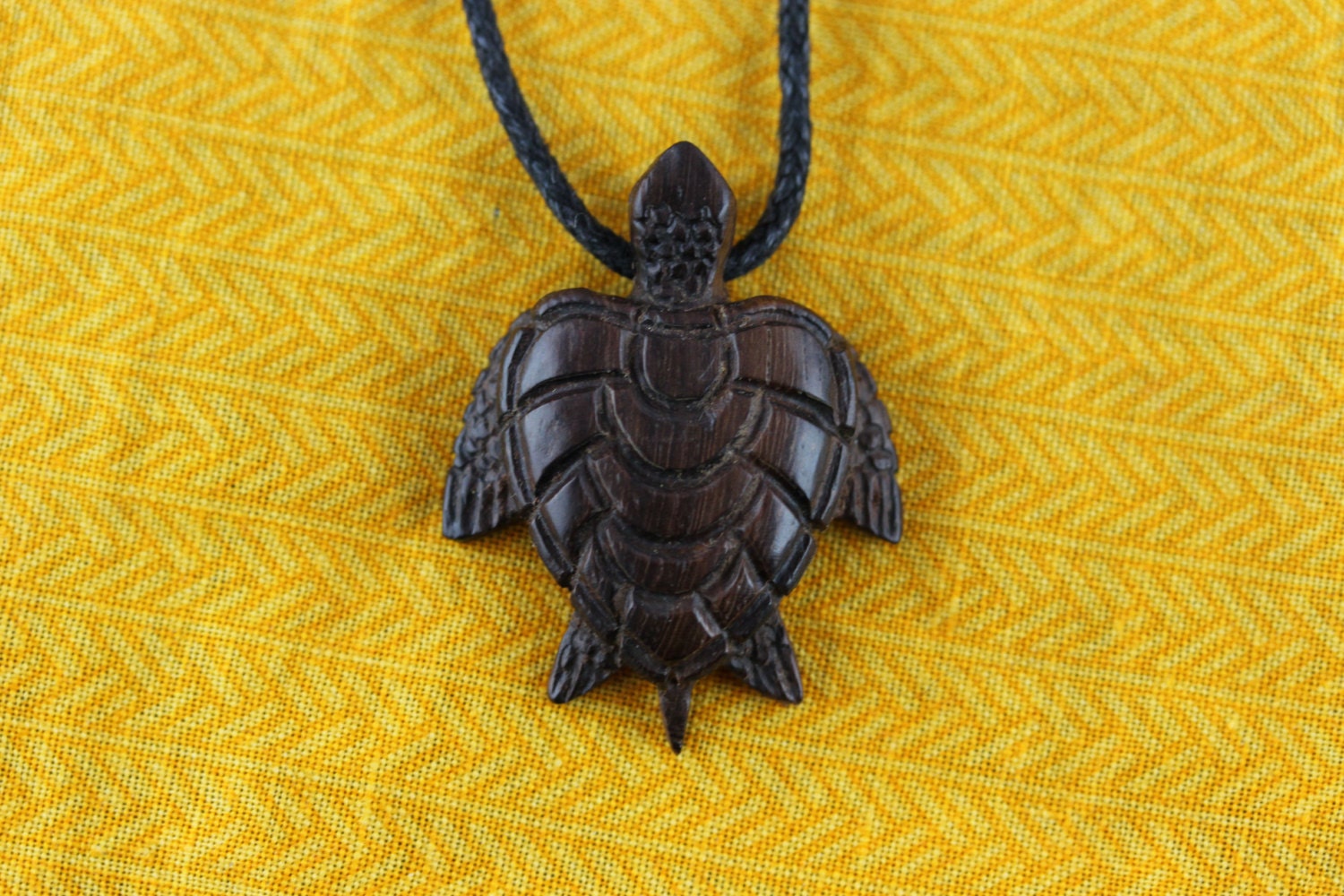 Sea Turtle Necklace Wood Necklace Wood Carved Turtle | Etsy