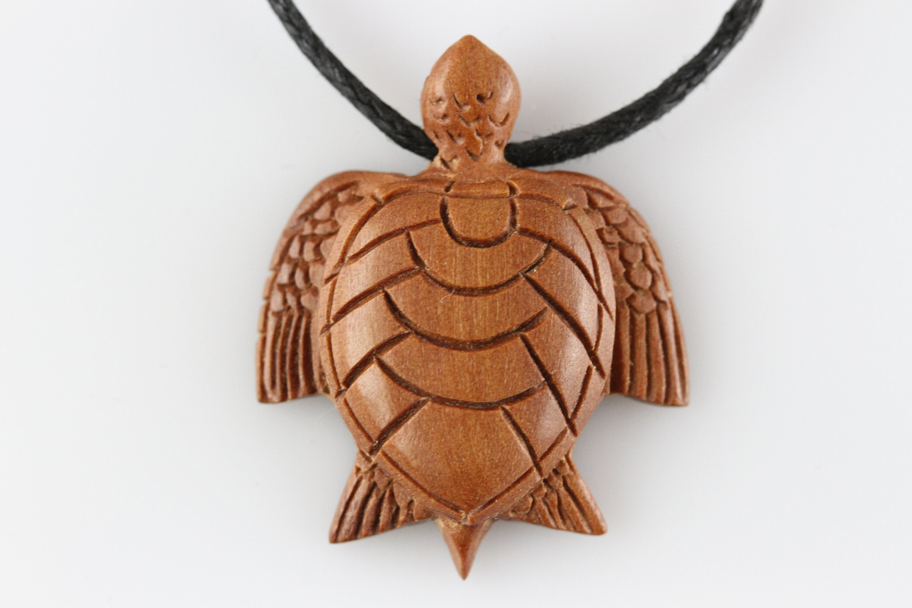 Sea Turtle Necklace Wood Necklace Wood Carved Turtle | Etsy