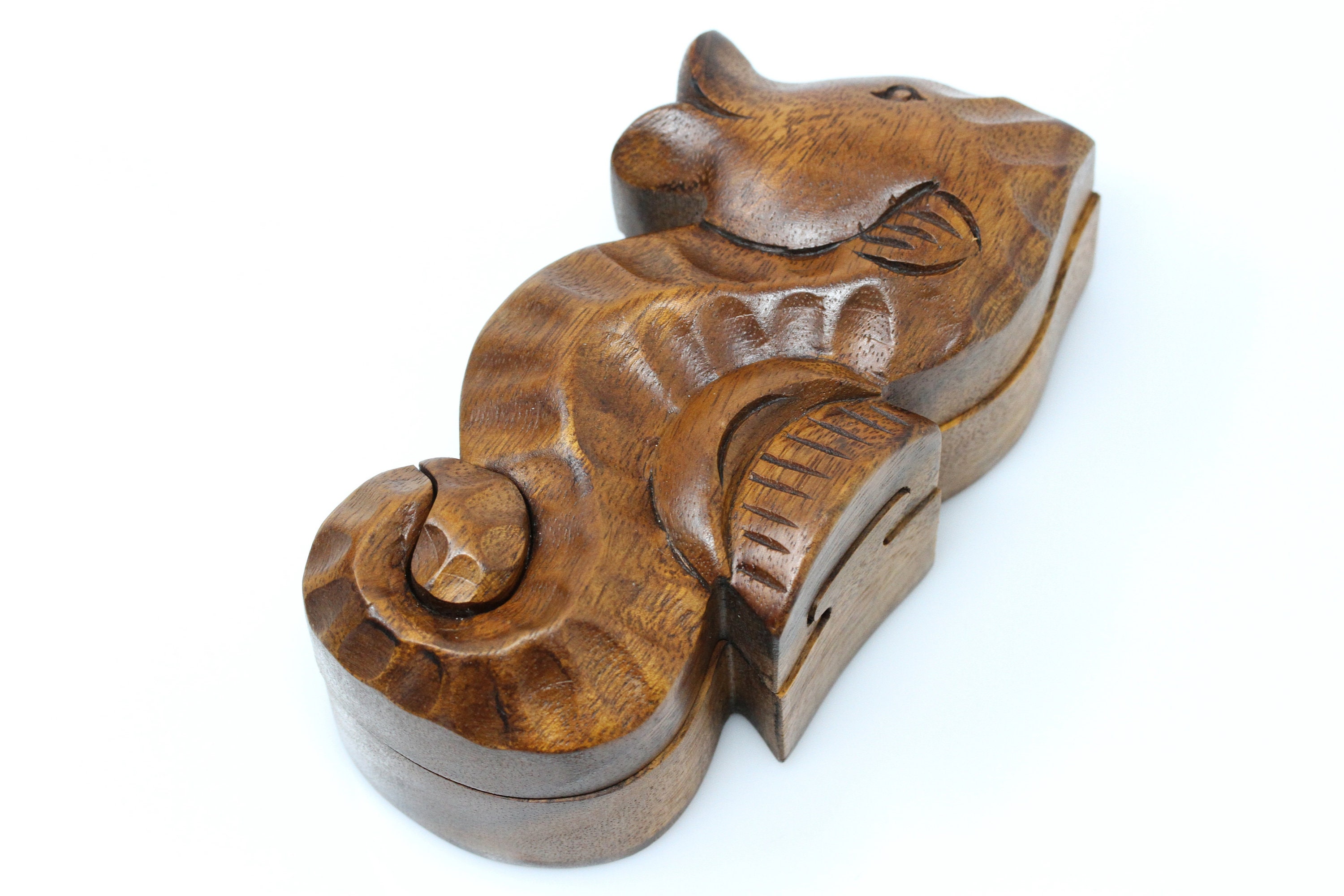 Seahorse Secret Hidden Box Hand Carved Wood Puzzle Box Sea - Etsy