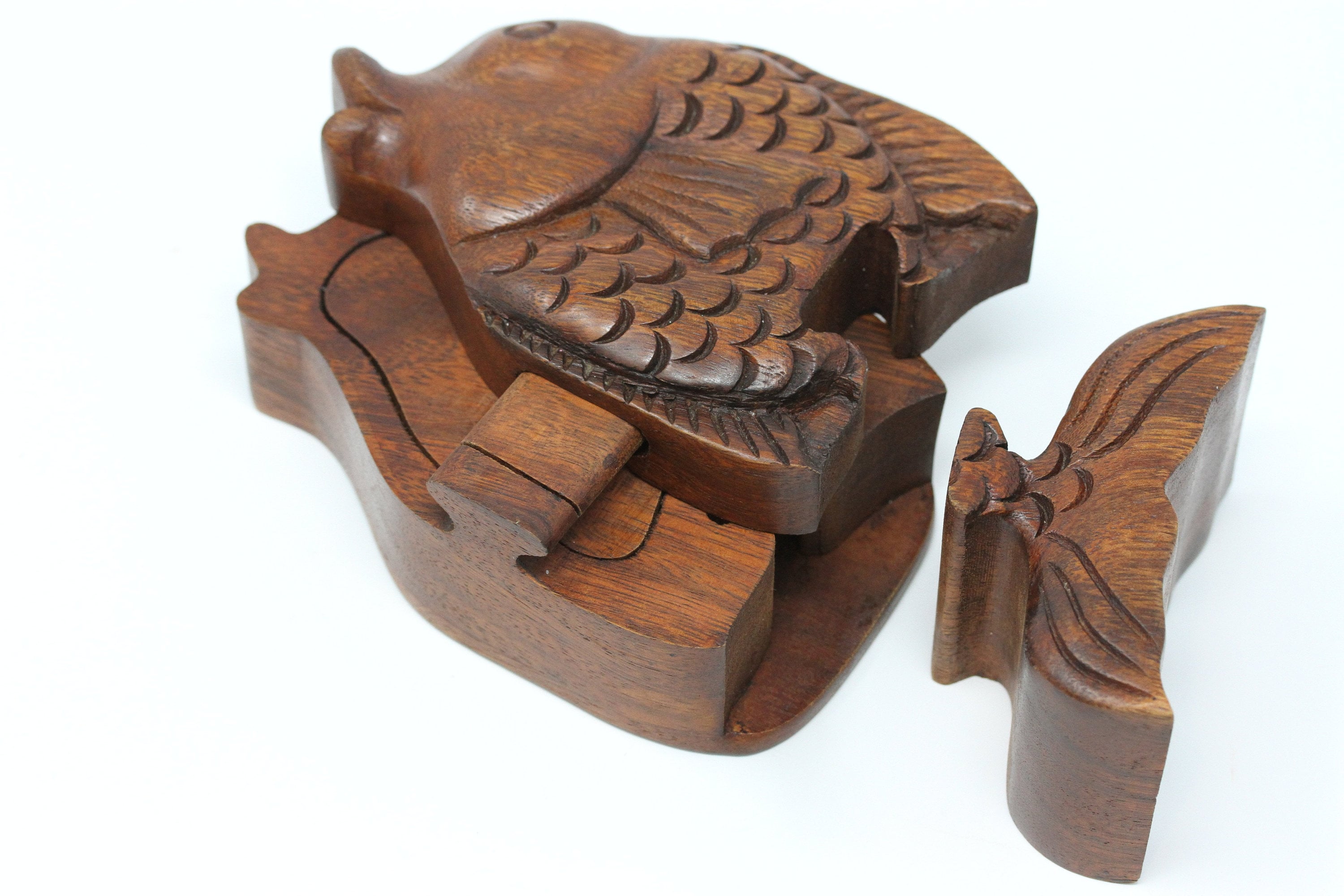 Koi Fish Wooden Puzzle Box - Etsy