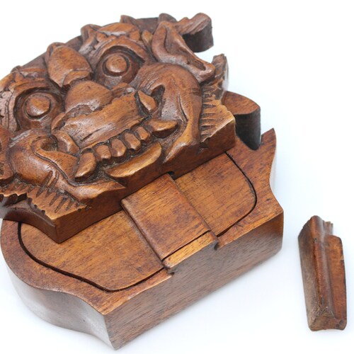 Secret Key Handcrafted Wooden Magic Puzzle Box Brown Hungary - Etsy