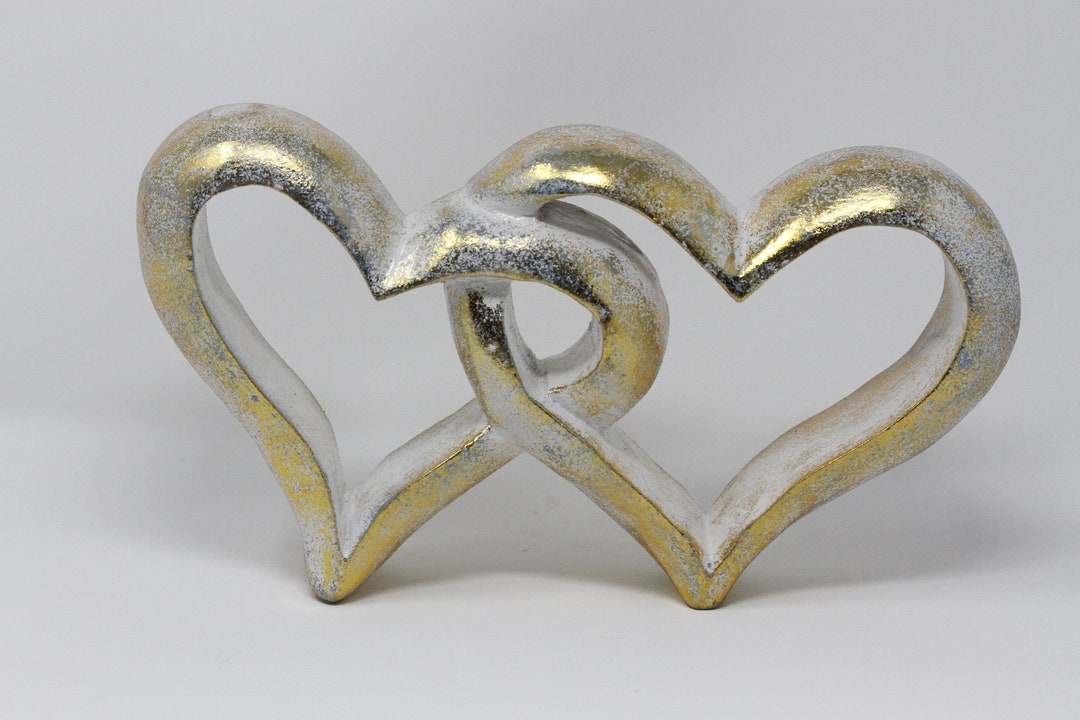 Two Hearts Wood Art - Etsy