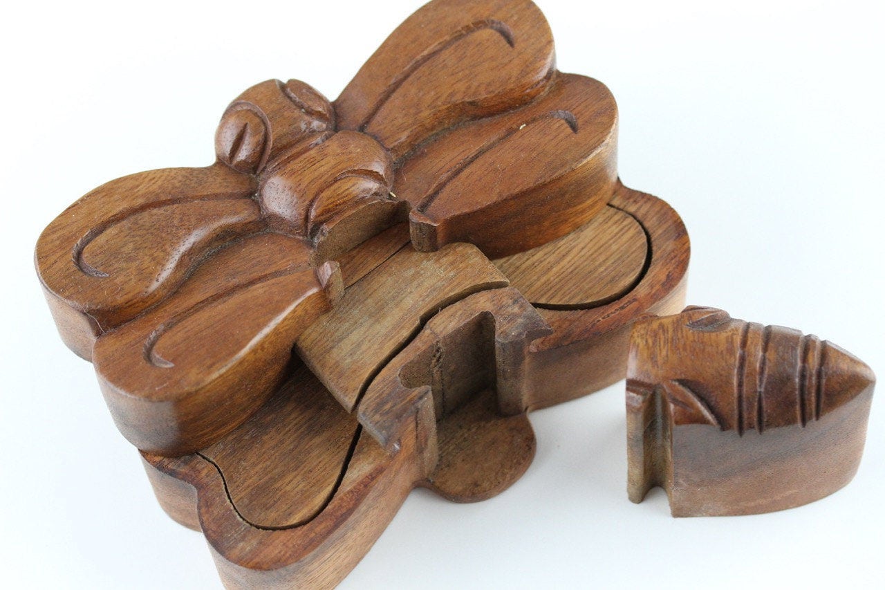 Dragonfly Secret Hidden Box Puzzle Box in Dragonfly Shape - Etsy