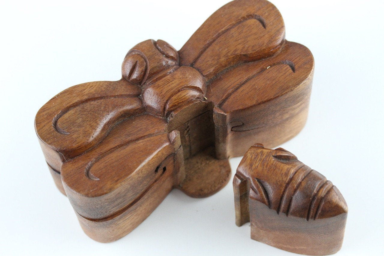Dragonfly Secret Hidden Box Puzzle Box in Dragonfly Shape - Etsy