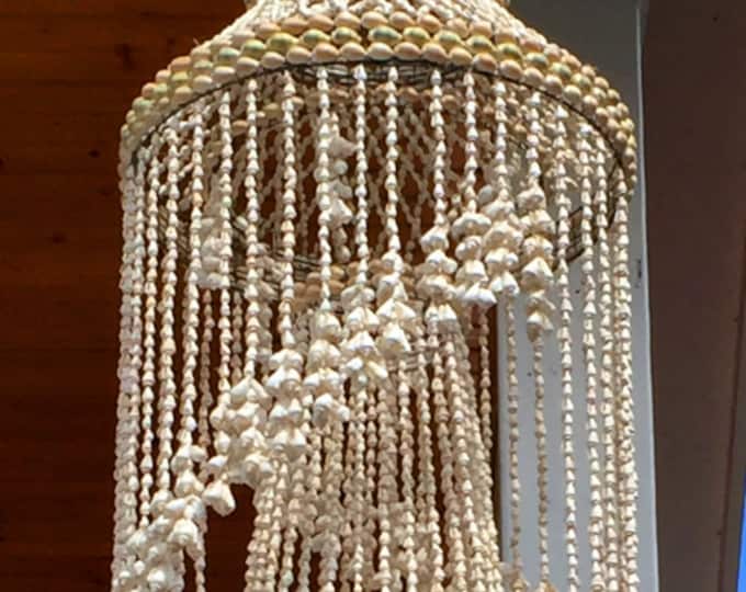 Vintage Seashell Sea Shell Chandelier Mobile Tiki Decor - Etsy