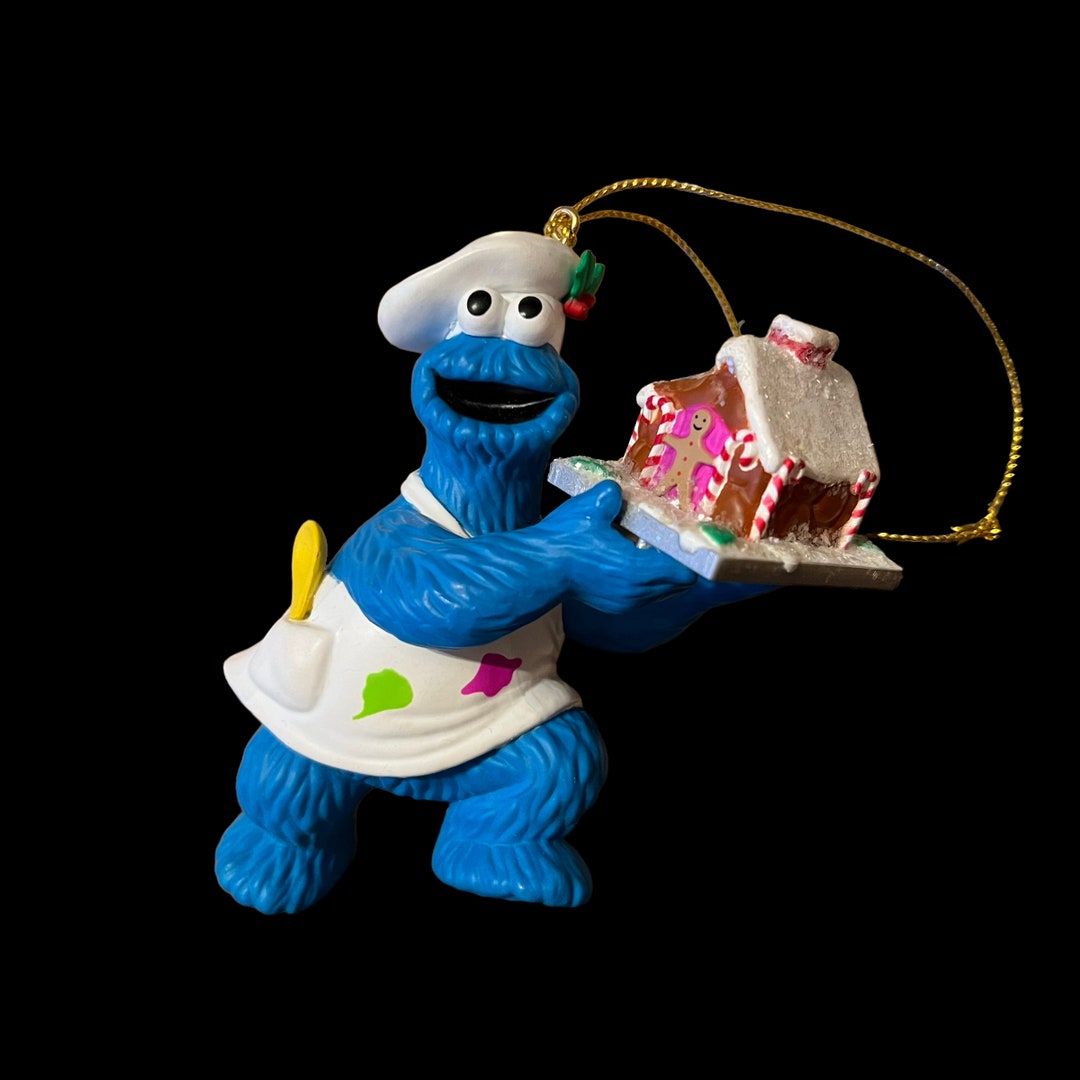 Cookie Monster Gingerbread House Christmas Tree Ornament 1992 - Etsy