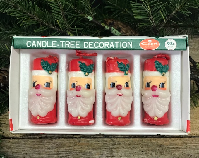 Santa Claus Candle Tree Decorations From Capri 1960s SET of 4 in ...