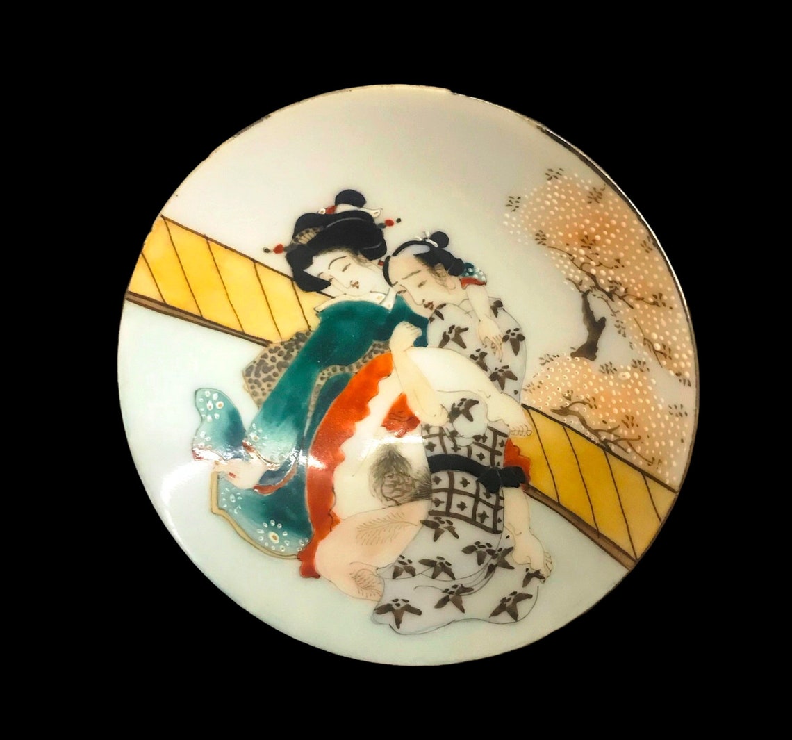 Japanese Shunga Erotica Art Nude Courtesan and Patron Sake - Etsy