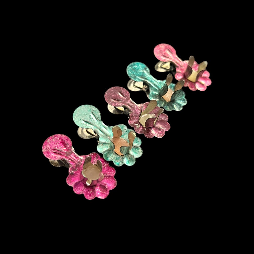 Victorian Candle Clips for Christmas Tree Pink and Blue SET of 5 ...
