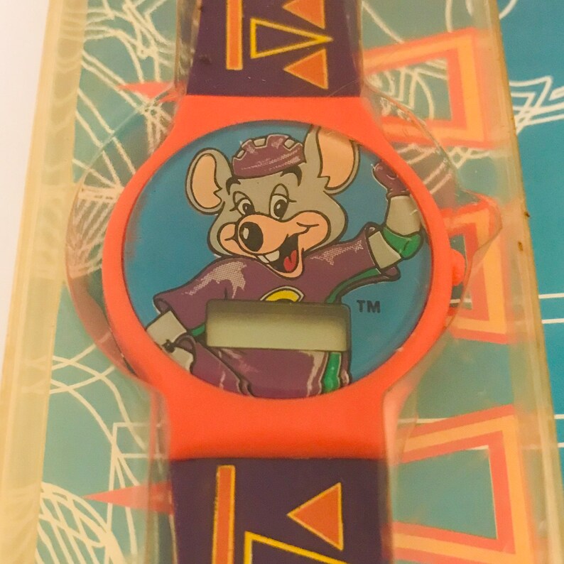 Chuck E Cheese LCD Watch 1980s Pizza Restaurant Chain Rat - Etsy