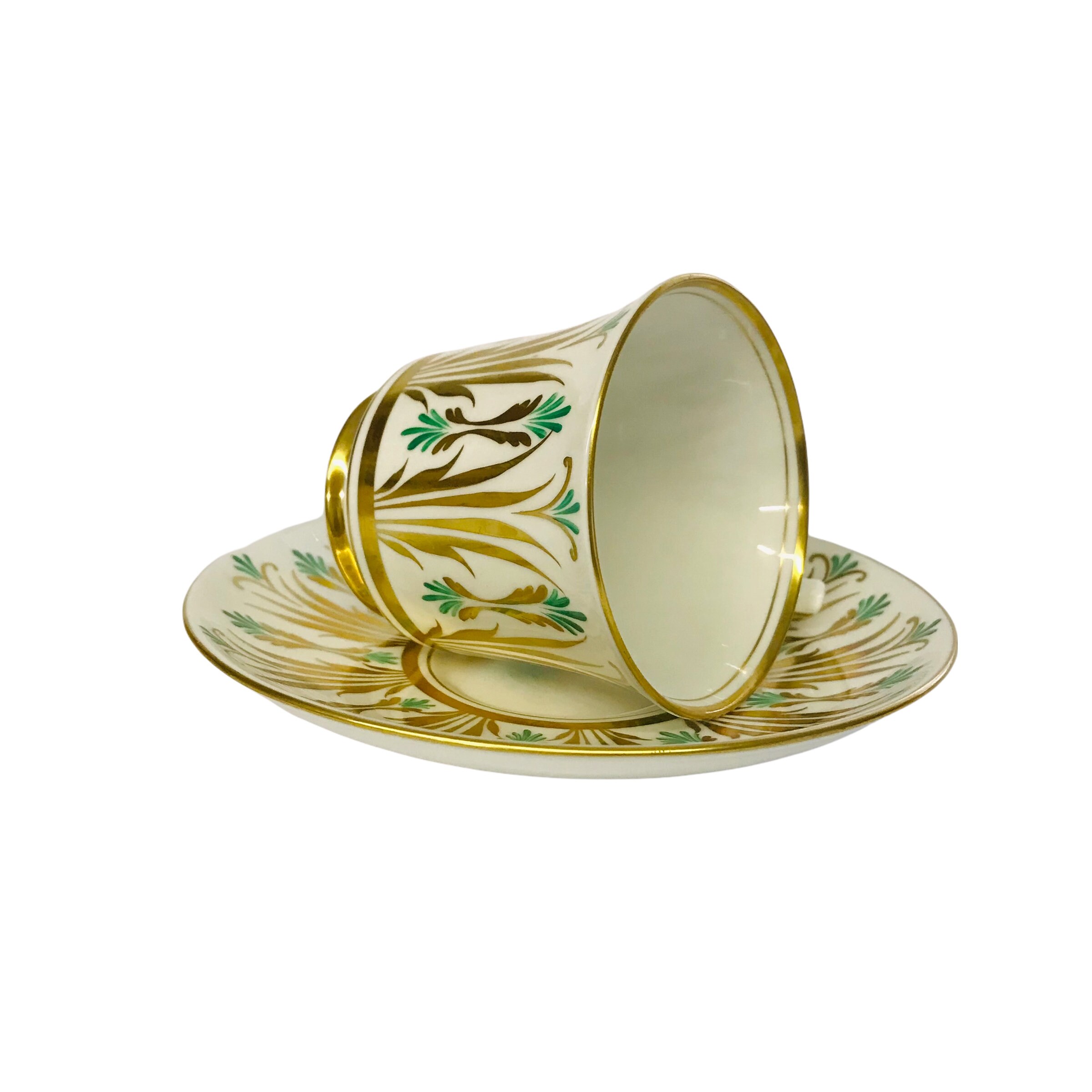 Royal Chelsea Bone China Cup and Saucer Set England Green Gold - Etsy