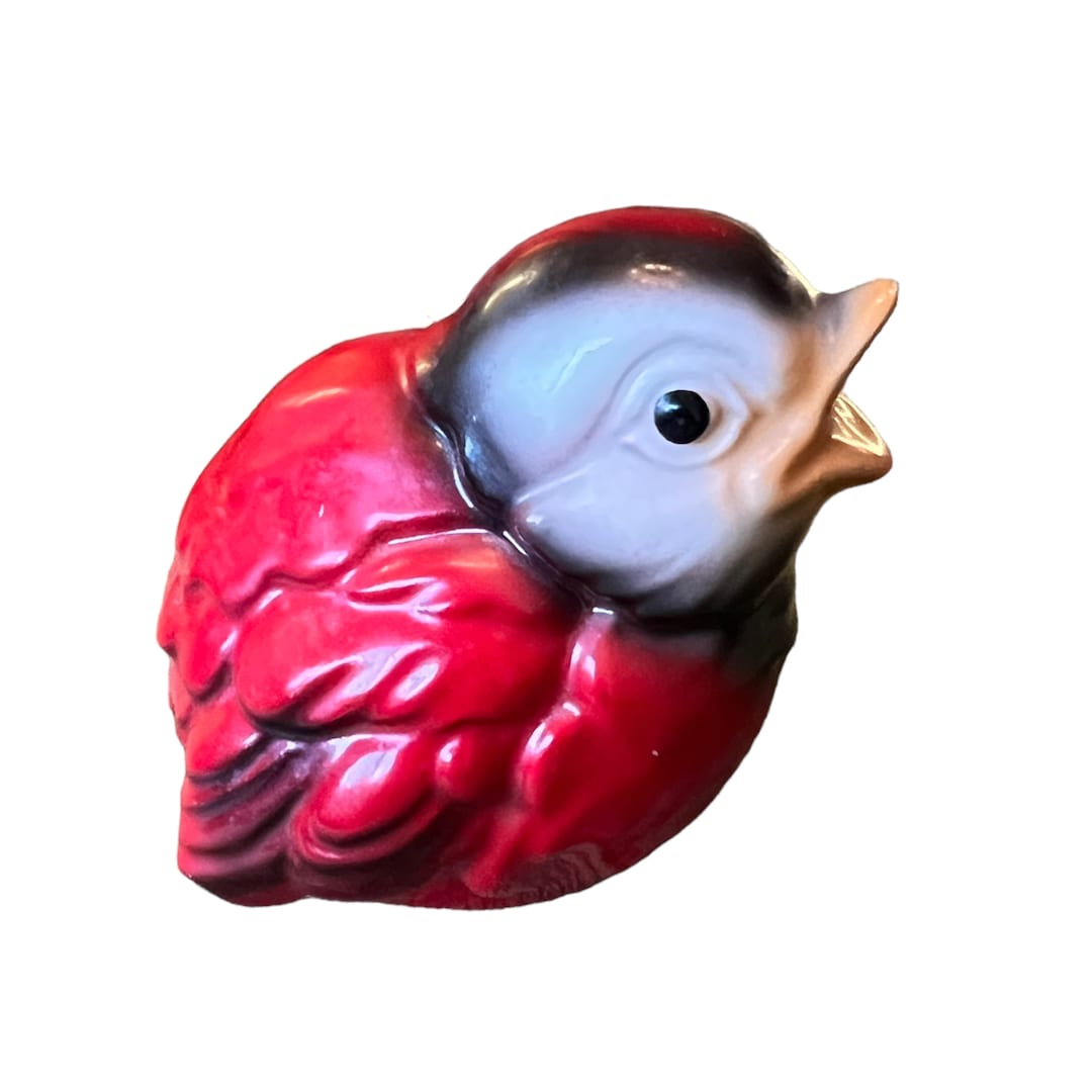Goebel Ceramic Red Bird With Mouth Open Figurine Made in West Germany ...