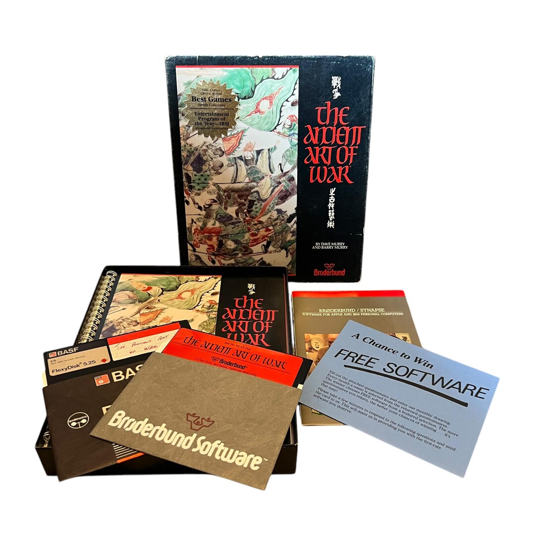 Ancient Art of War PC Game Broderbund 1985 Floppy Disk Complete ...