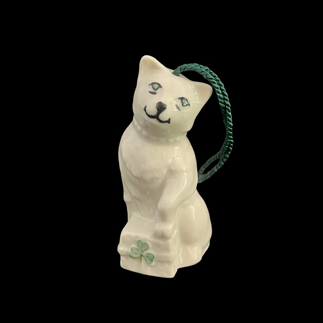 Belleek Ireland Kitty Cat Bell - Etsy