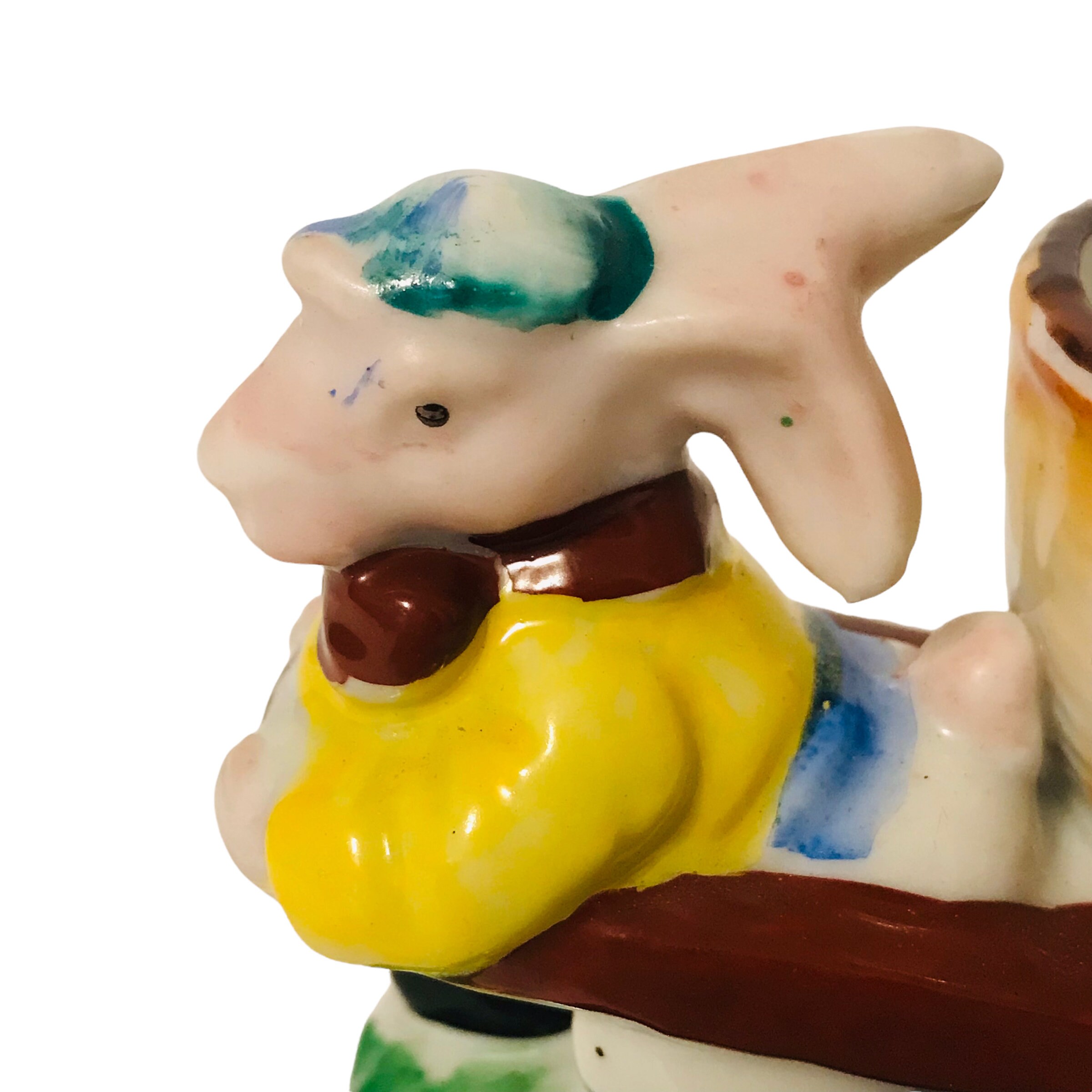 Ceramic Bunny Rabbit Pulling Cart Planter Made in Occupied - Etsy