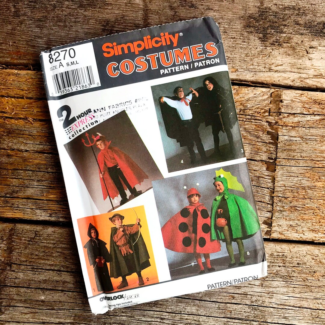 Simplicity Boys' and Girls' Halloween Costume Sewing Pattern 8270 ...