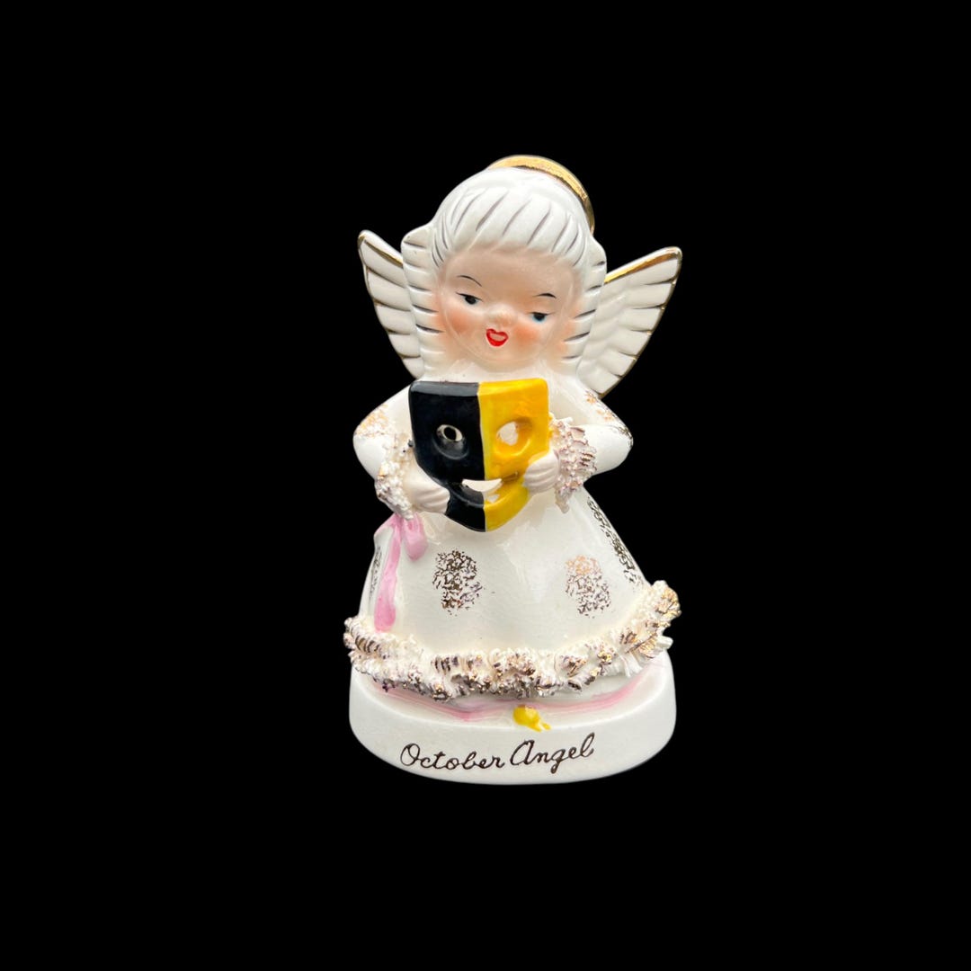 Napco October Angel Ceramic Girl Figurine Masquerade Mask - Etsy