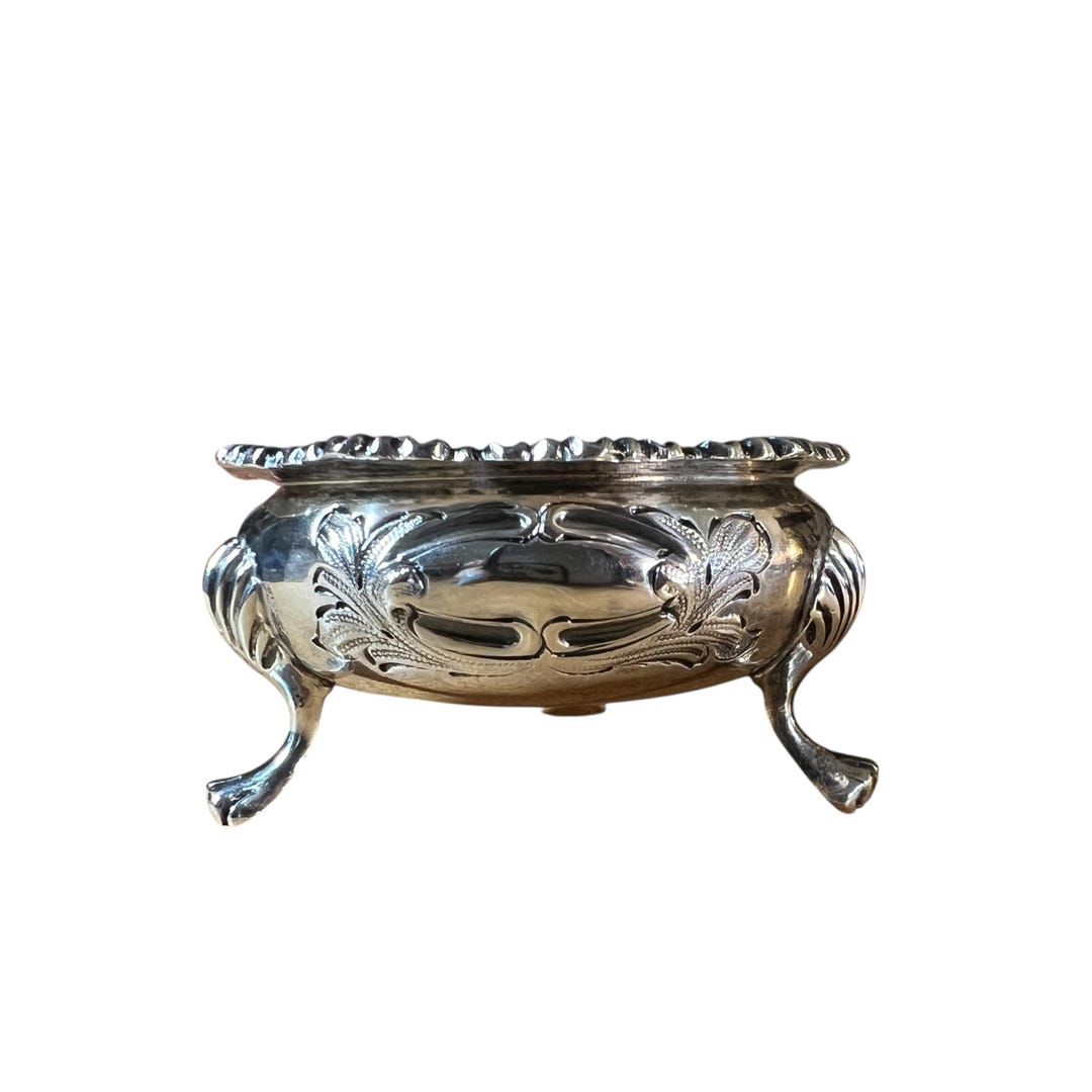Antique Sterling Silver Salt Cellar Victorian 1890 Charles Stuart ...