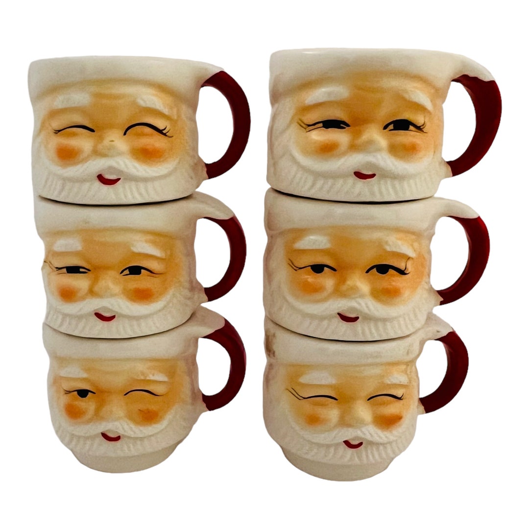 Wales Japan Stackable Santa Claus Mugs Christmas Holiday Decorations ...