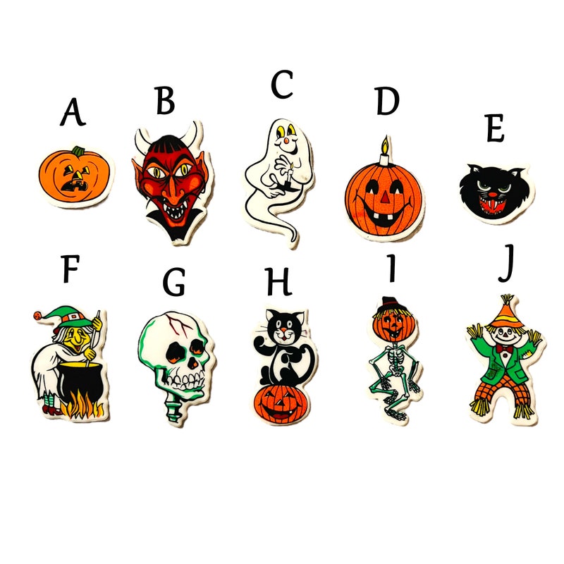 Vintage Halloween Puffy Stickers - Etsy