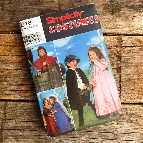 Simplicity Boys and Girls Halloween Costumes Sewing Pattern | Etsy