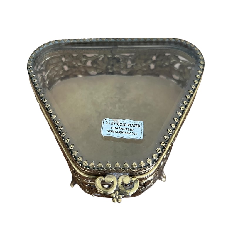 Stylebuilt Jewelry Triangle Casket Box Trinket Vanity Tray Accessory ...