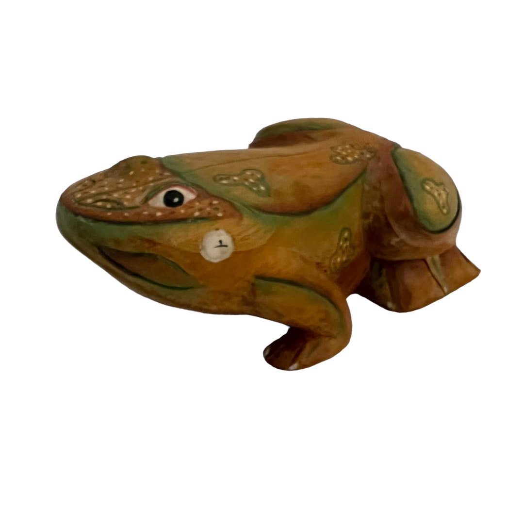Hand Carved Frog From Bolivia 1970s - Etsy