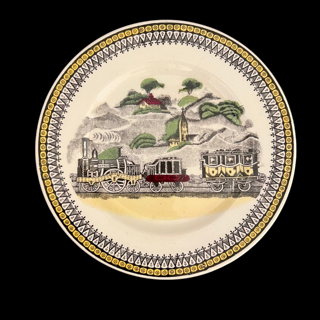 Portland Pottery Cobridge England Railway Plate - Etsy