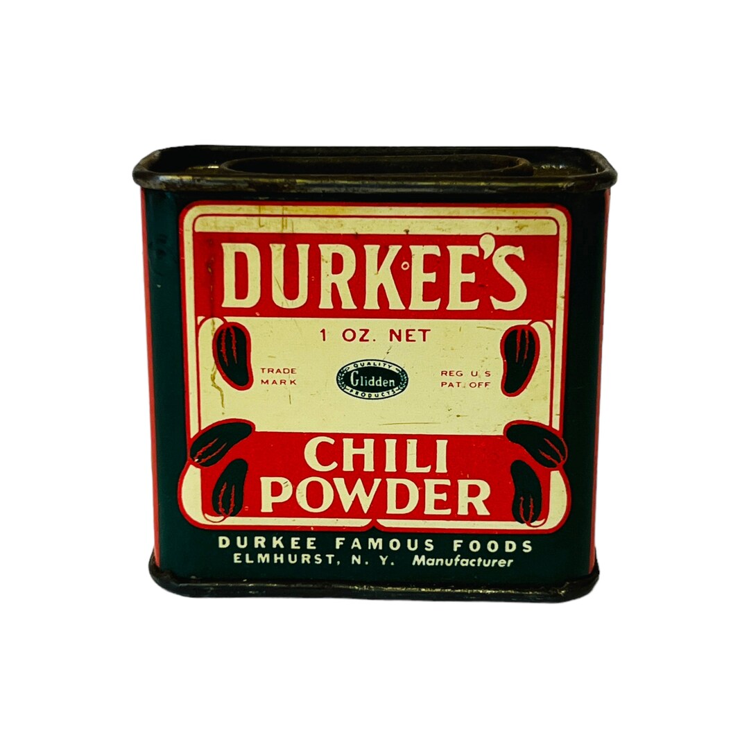 Durkee's Chili Powder Tin Collectible Can - Etsy