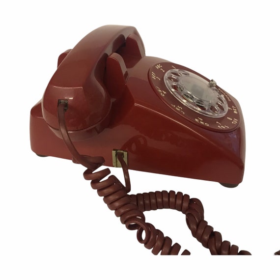 Vintage Red Bell System Western Electric Rotary Dial Telephone Art ...