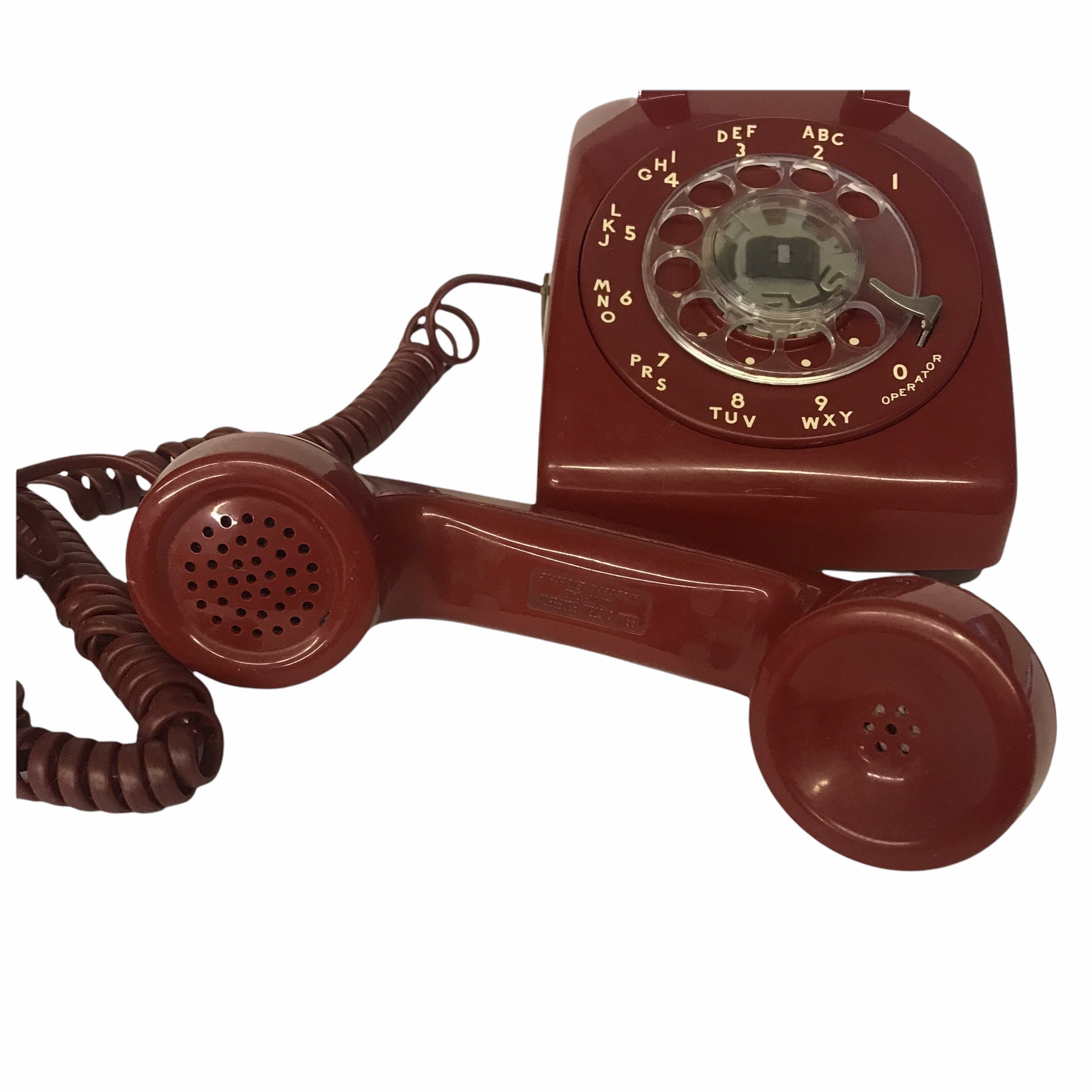 Bell System Western Electric Dark Red Rotary Dial Telephone | Etsy