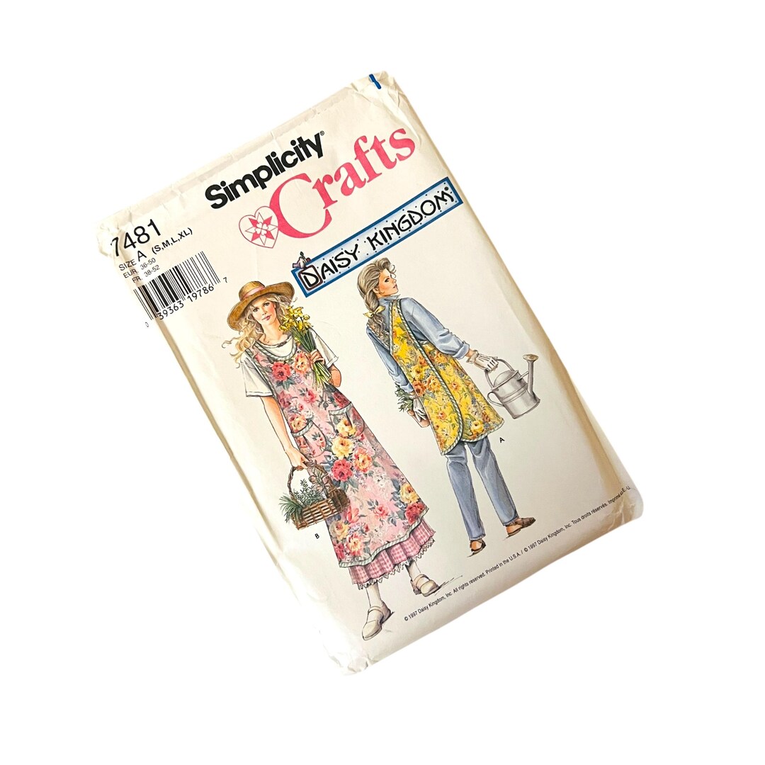 Simplicity Daisy Kingdom Back Wrap Apron Sewing Pattern 7481 Sizes S ...