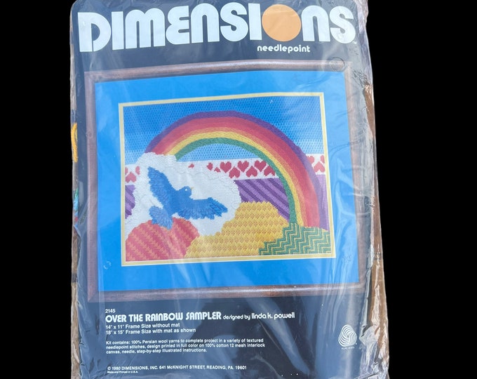 Dimensions Over the Rainbow Sampler Needlepoint Crewel Embroidery Kit ...