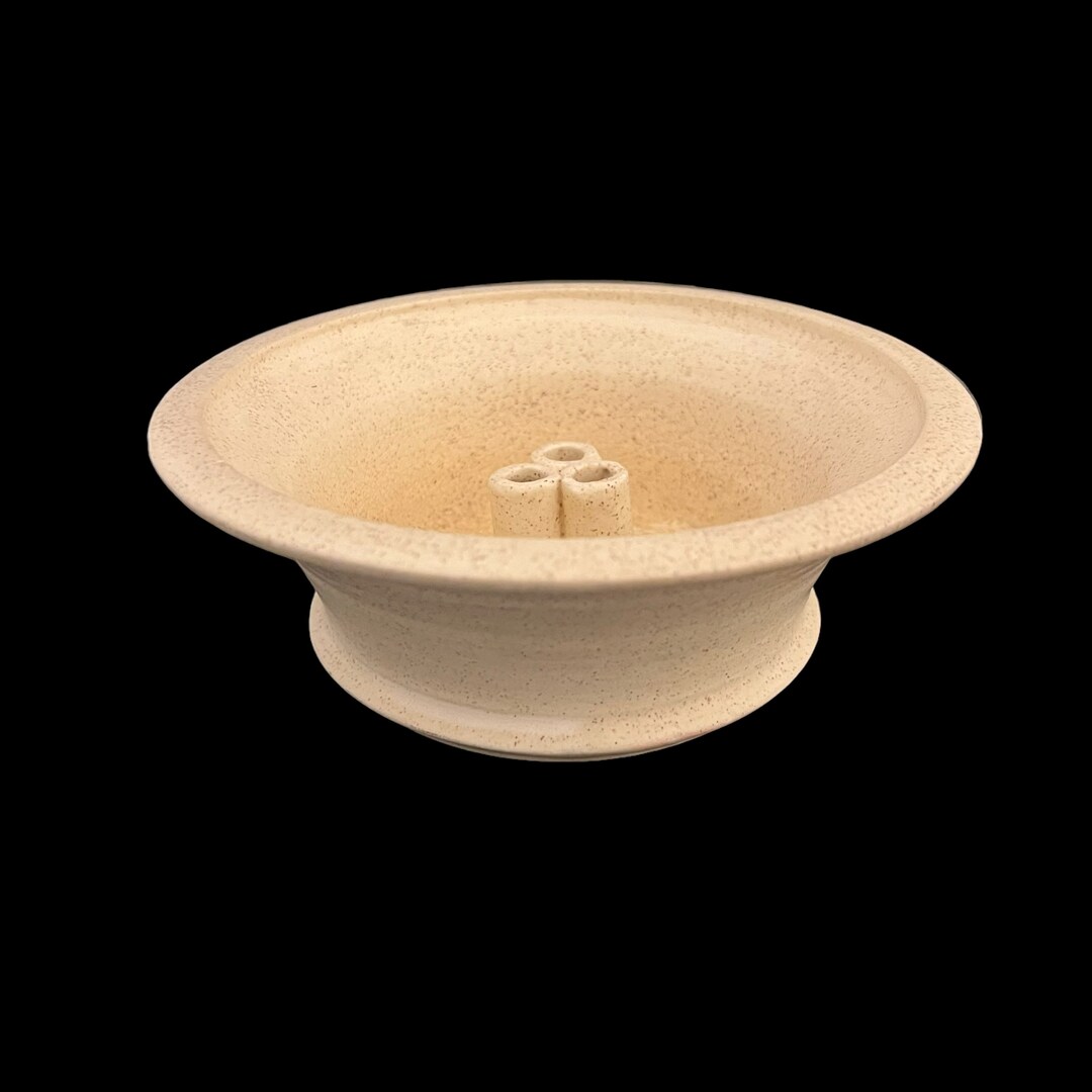 Pottery Flower Frog Ikebana Bowl Kenzan Flower Arranging Artist Signed ...