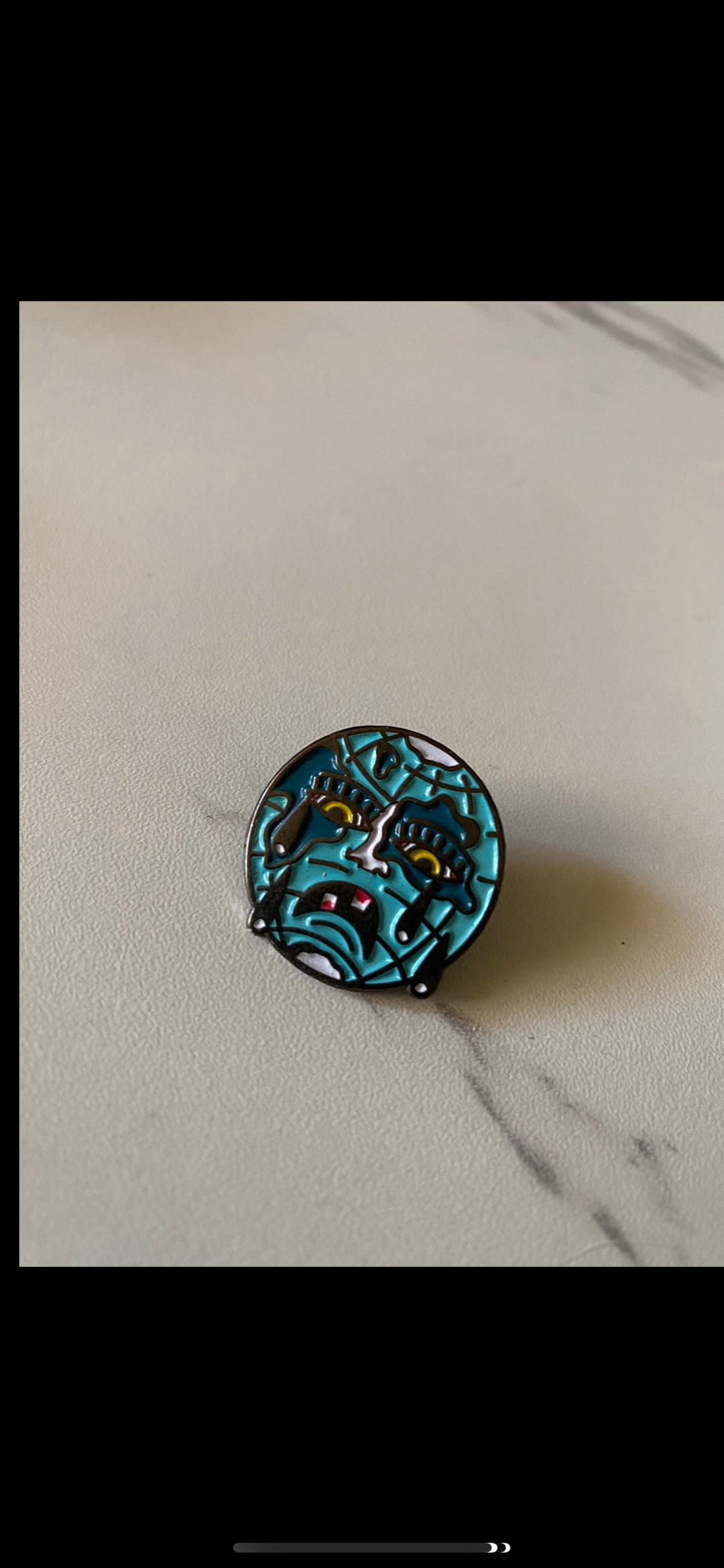 Crying Earth Enamel Pin - Etsy