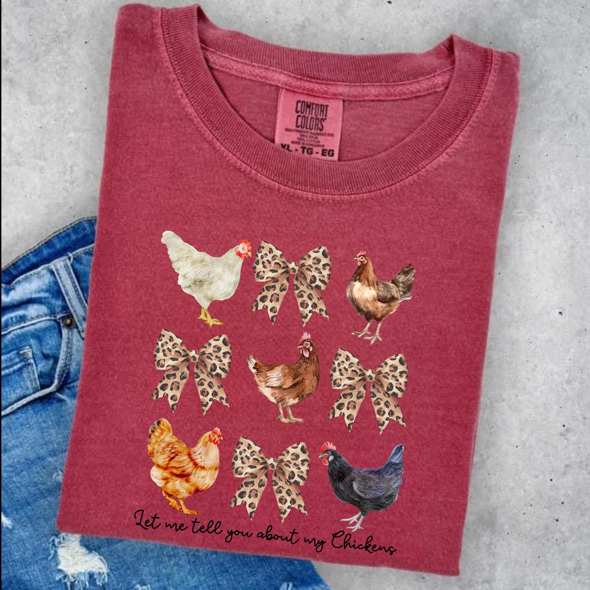 Chicken Cheetah Bows PNG: Crazy Chicken Lady Design (digital Download ...