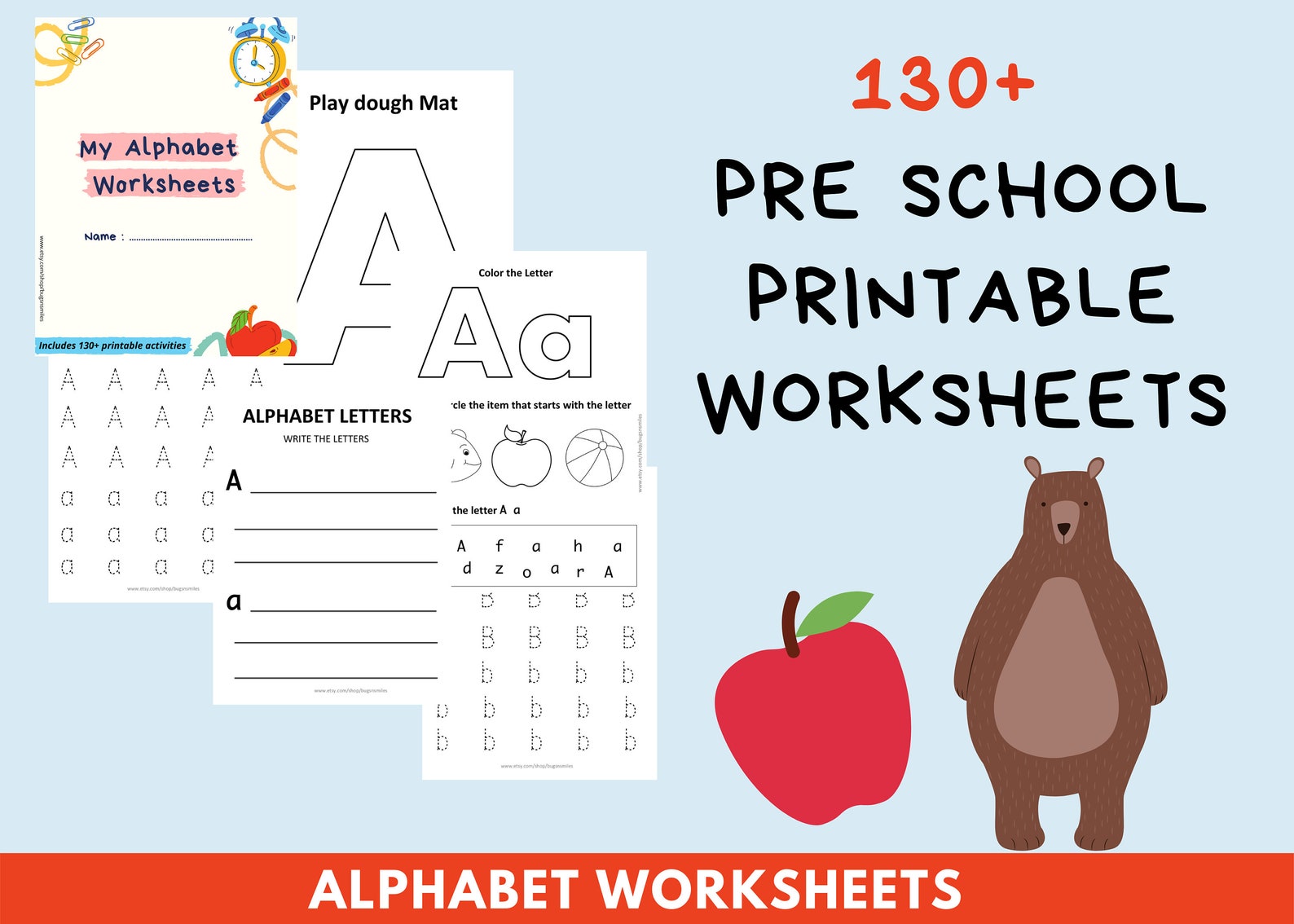Alphabet Worksheets for Preschoolers homeschooling Preschool Workbook ...