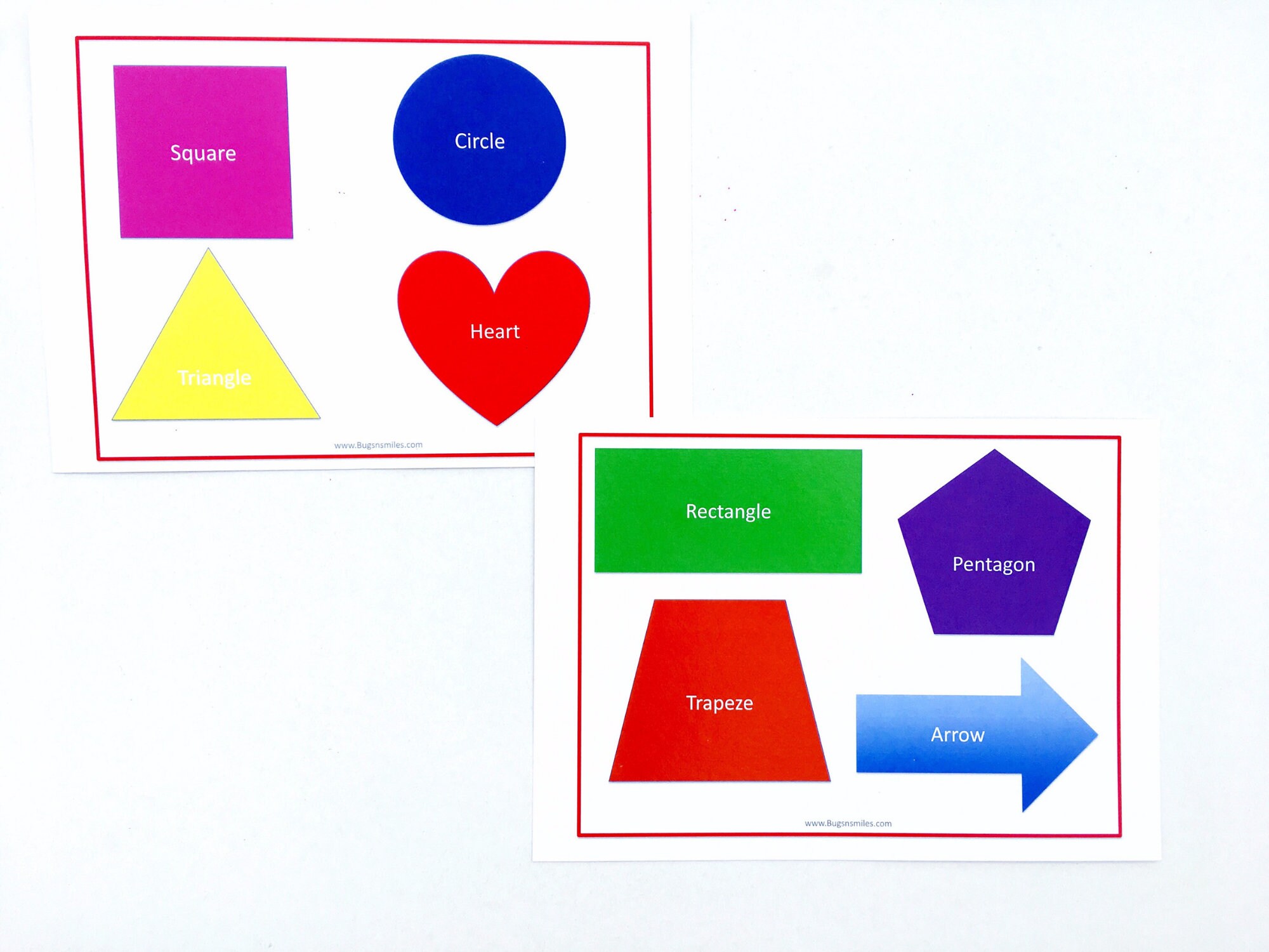 Shape Cards for Preschoolers Shape Cards for Kindergartener shape Card ...