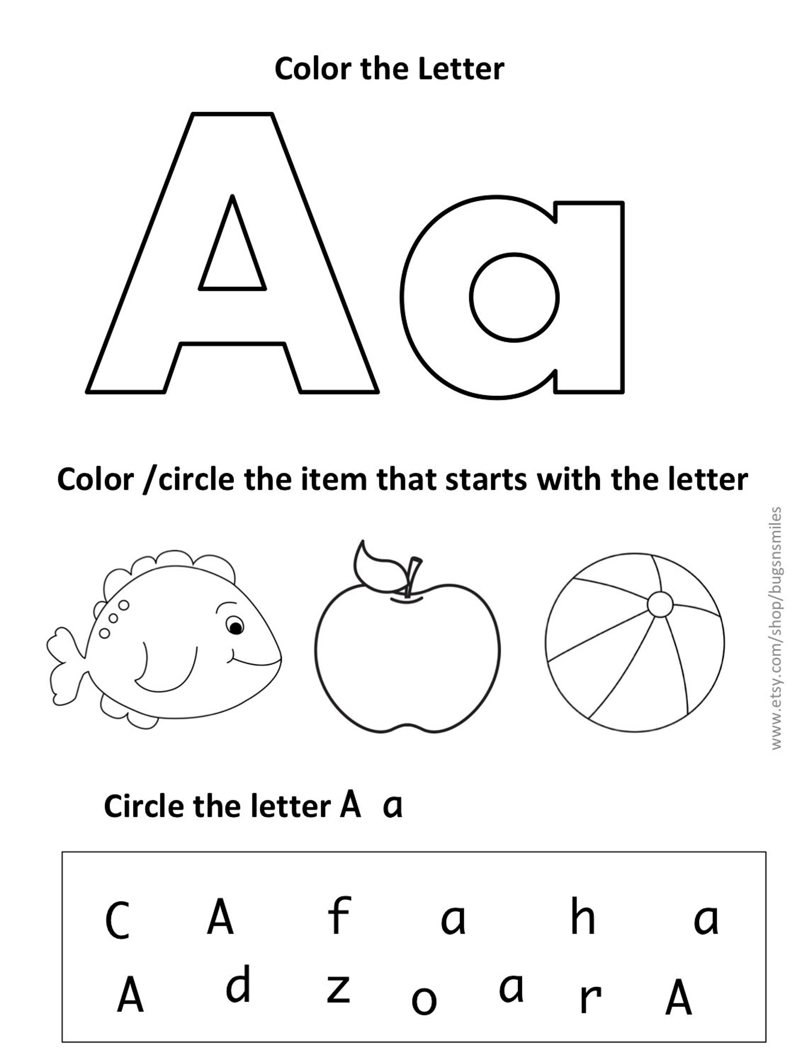 Alphabet Worksheets for Preschoolers homeschooling Preschool | Etsy