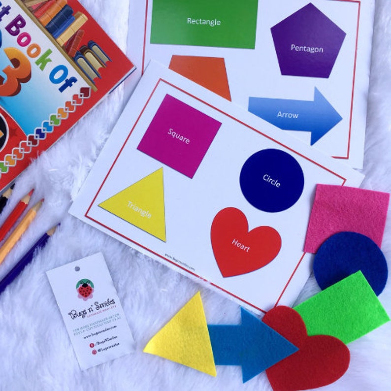 Shape Cards for Preschoolers Shape Cards for Kindergartener shape Card ...