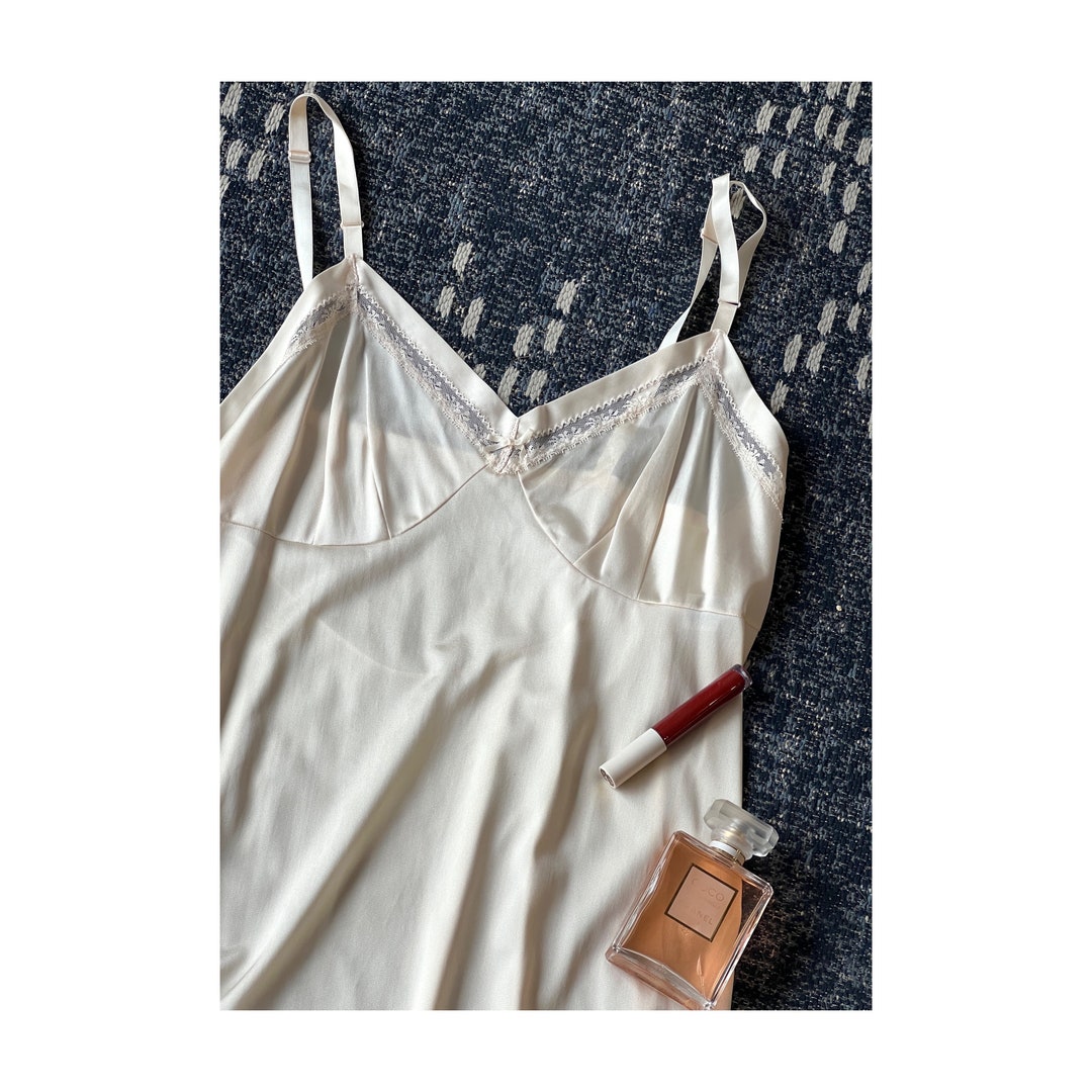 80s Cream Lace Slip Sexy Sheer Slip Beige Slip Dress - Etsy