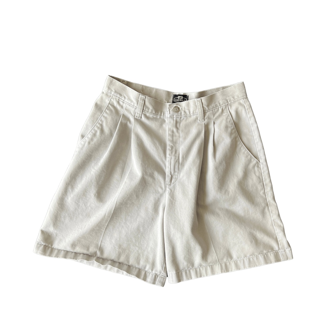 80s Khaki High Rise Shorts (S) - Vintage Lee Pleated Shorts - Khaki ...