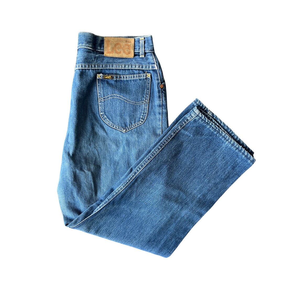 Vintage Lee Rider Jeans - Medium Wash Lee Denim - Straight Leg Vintage ...