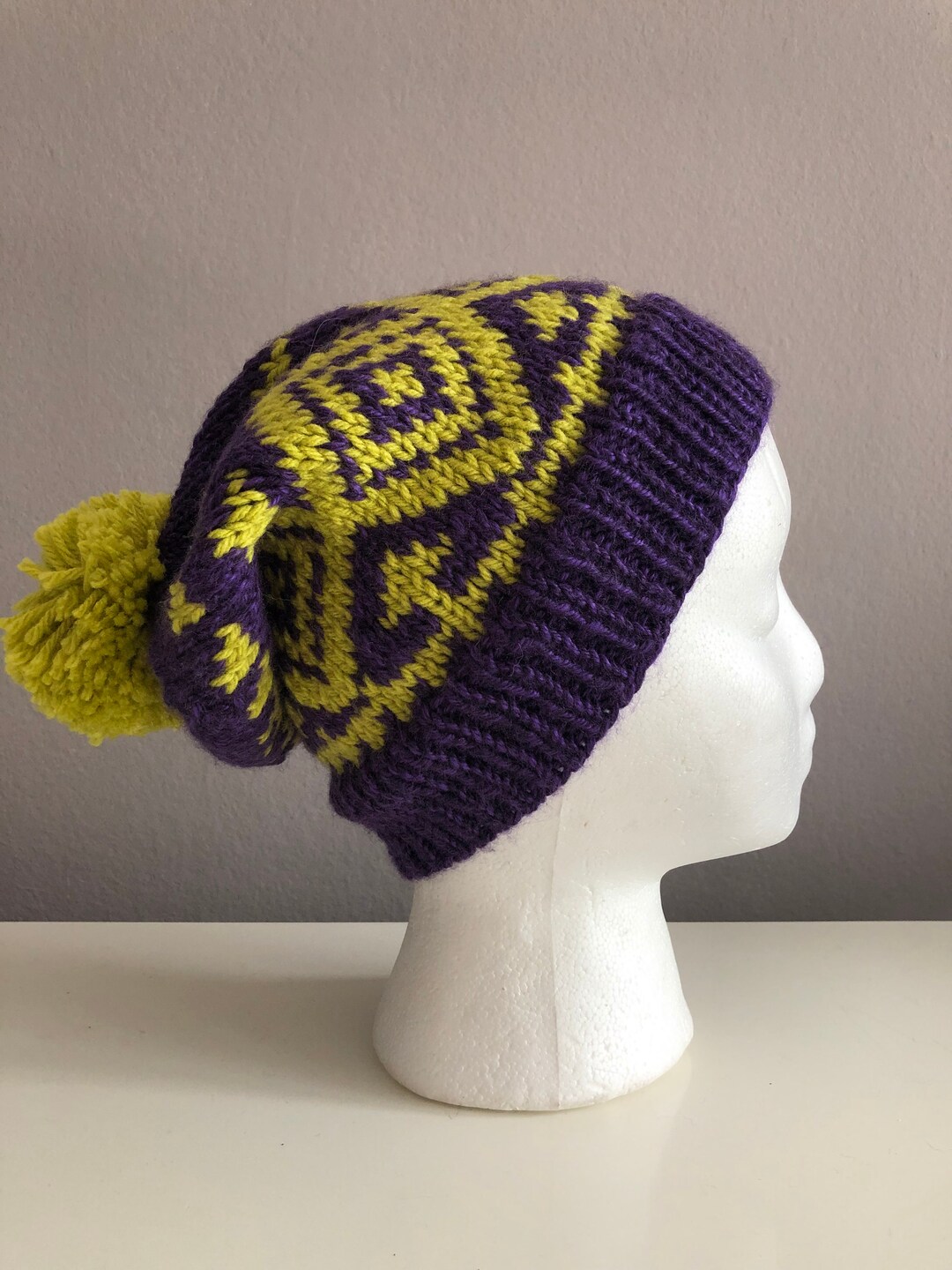 Minnesota Viking Themed Knit Hat - Etsy