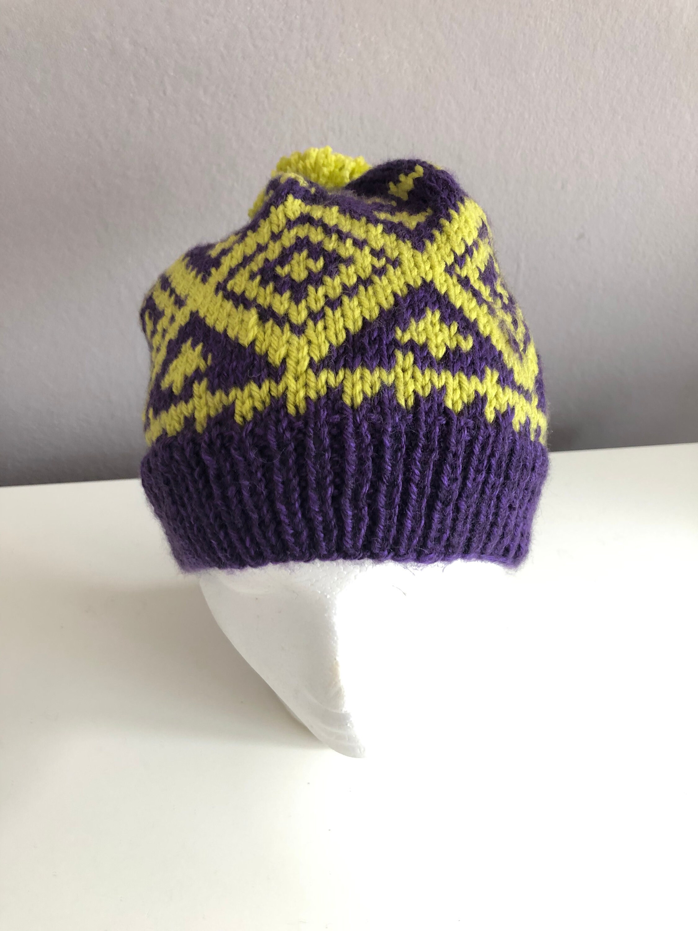 Minnesota Viking Themed Knit Hat - Etsy