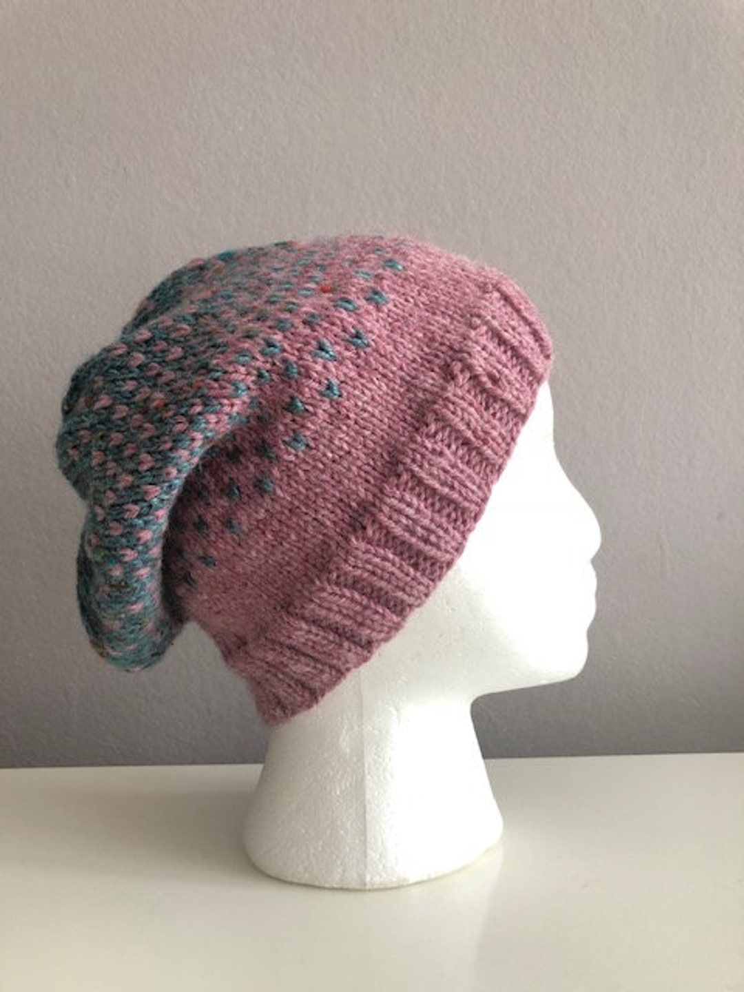 Beautiful Ombre Pink and Blue Hat - Etsy